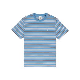 Sporttop Element "Icon Embroidery", Herren, Gr. L, blau (washed stripes riviera), Obermaterial: 100% Baumwolle., Tops Sporttop