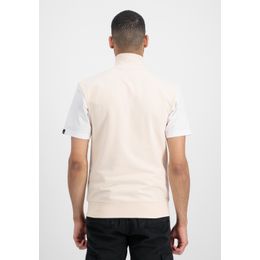 Herren Funktionsweste "X-Fit Collar Vest", wei&szlig;, Gr. S, Alpha Industries, Obermaterial: 80% Baumwolle, 20% Polyester, Westen