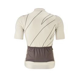 Gonso Herren Radtrikot "Road Jersey Print M", grau, Gr. S, 86% Polyester, 14% Elasthan, Trikots, Herren Fahrradtrikot kurzarm, Full-Zip Trikot,