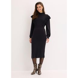 bonprix Strickkleid aus Viskose-Mix, schwarz