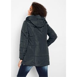 bonprix Steppjacke, schwarz, Gr.46, Anpassungsf&auml;hige Winterjacke mit Teddyfell-Details