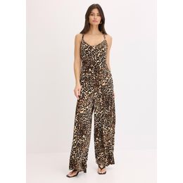 bonprix Jersey-Jumpsuit, braun, Gr.44/46 (L), Stylischer Jumpsuit mit toller Passform
