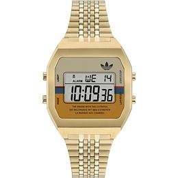 Digitaluhr adidas originals "DIGITAL TWO", gold (gelbgoldfarben), Armbanduhren, Damen, Digitaluhr, Armbanduhr, Quarzuhr, Damenuhr, Herrenuhr, Edelstahlarmband