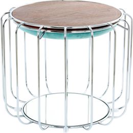 Kayoom "Pouf Comfortable 110, abnehmbares und wendbares Oberteil" 1 Stk. tlg. praktisch umzuwandeln in Tisch oder Hocker, mit Spiegelglas