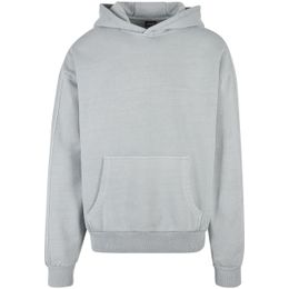 Kapuzenpullover Urban Classics "Urban Classics Herren Heavy Terry Garment Dye Hoody", Herren, Gr. L, summerblau, 100% Baumwolle, unifarben, oversize, ohne Ausschnitt, Pullover Kapuzenpullover