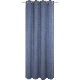 Vorhang WIRTH "Trondheim B", blau (royalblau), B:132cm H:255cm, Chenille, Polyacryl, Gardinen