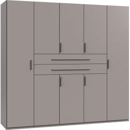 Dreht&uuml;renschrank wimex "Digit, erh&auml;ltlich in den Breiten 180cm, 225cm oder 270cm", saharagrau, B:225cm H:208cm T:58cm, Holzwerkstoff, Schr&auml;nke, Dreht&uuml;renschrank, Kleiderschrank inkl. zwei Schubk&auml;sten in zentraler H&ouml;he