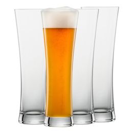 Schott Zwiesel Bierglas SCHOTT-ZWIESEL "Weizenbiergl&auml;ser Beer Basic 0,5 Liter 4er Set transparent", bunt (transparent), 4 tlg., Glas, Trinkgef&auml;&szlig;e