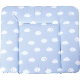 Wickelauflage Roba "Kleine Wolke blau", blau (blau, wei&szlig;), B:85cm L:75cm, Baumwolle, Polyester, Wickelauflagen, Wickelauflage