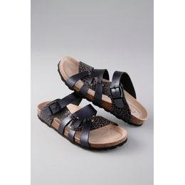 ANISTON SHOES Damen Pantolette, Gr. 36, grau, Lederimitat, Schuhe, Hausschuh, Sommerschuh, Strandschuh - NEUE KOLLEKTION
