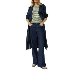 s.Oliver Damen T-Shirt, gr&uuml;n, Gr. 36, gestreift, Jersey, Obermaterial: 100% Baumwolle, Shirts, mit Flammgarnstruktur