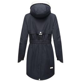 Navahoo Damen Kurzmantel "Xankaa", blau, Gr. L, Obermaterial: 100% Polyester. Futter: 100% Polyester, M&auml;ntel, Modischer Damen &Uuml;bergangsparka