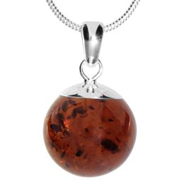 OSTSEE-SCHMUCK Damen Kette mit Anh&auml;nger "- Fanja - Silber 925/000 - Bernstein", 60, Silber 925 (Sterlingsilber), silber, Silber 925 (Sterlingsilber),