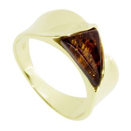 OSTSEE-SCHMUCK Damen Fingerring "- Alisca - Gold 333/000 - Bernstein", 54, gold, Fingerringe