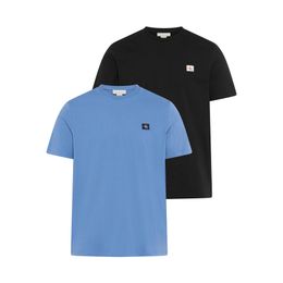 Herren T-Shirt "SS BADGE TEE 2 PACK", schwarz, Gr. M, Calvin Klein Jeans, Single Jersey, Obermaterial: 100% Baumwolle, Shirts, Mit Rundhalsausschnitt