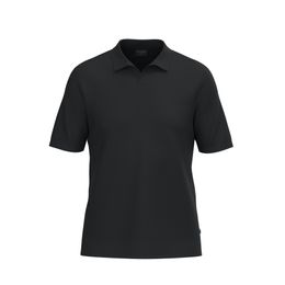 OLYMP Herren Poloshirt "Strick Casual", schwarz, Gr. XL, unifarben, Feinstrick, Obermaterial: 50% Baumwolle, 50% Lyocell, Shirts, mit geripptem