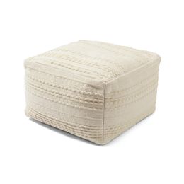 Tchibo - Sitzpouf - 50x50x30cm - creme - Baumwolle / Polypropylen