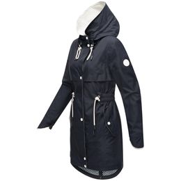 Navahoo Damen Kurzmantel "Xankaa", blau, Gr. S, Obermaterial: 100% Polyester. Futter: 100% Polyester, M&auml;ntel, Modischer Damen &Uuml;bergangsparka