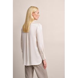Bugatti Damen Langarmbluse, beige, Gr. 38, unifarben, 100% Viskose, Blusen, mit l&auml;ngerem R&uuml;ckenteil