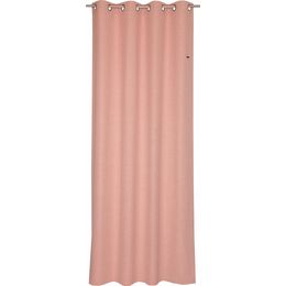 Vorhang Esprit "Harp", rosa (ros&eacute;), B:140cm H:250cm, Microfaser, Polyester, Gardinen, HxB: 250x140, Blickdicht, mit Lederlabel, (BxH) 140 x 250 cm