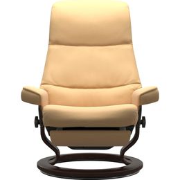 Relaxsessel stressless "View", gelb (gelb batick), B:91cm H:109cm T:82cm, Leder BATICK: BATICK ist ein leicht korrigiertes, durchgef&auml;rbtes und genarbtes M&ouml;belleder, bei dem die meisten Unebenheiten und Spuren in der Regel entfernt wurden.;Leder PALOMA: PALOMA ist ein durchgef&auml;rbtes Semianilin-M&ouml;belleder mit nat&uuml;rlicher Narbung.;ROHLEDER Stoff Q2 FARON: Ein fester zuverl&auml;ssiger Boucl&eacute; mit einem str