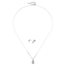 Schmuckset Smart Jewel "Anh&auml;nger und Ohrstecker Tropfen, Silber 925", silber, Schmuck_Sets, Damen, 45cm, Silber 925 (Sterlingsilber), Schmuckset