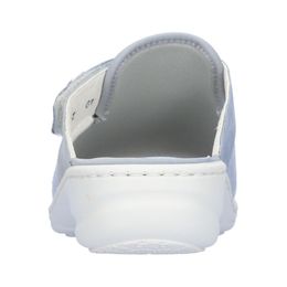 Waldl&auml;ufer WALDL&Auml;UFER Damen Pantolette "HERIA", Gr. 7,5, blau, Nubukleder, Textil, metallic, Schuhe, Bequemschuh, Hausschuh, Sommerschuh in Komfortweite H=sehr