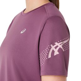 asics Damen Laufshirt "ICON SS TOP"velvet lila, Gr. XL, Obermaterial: 100% Polyester, Shirts