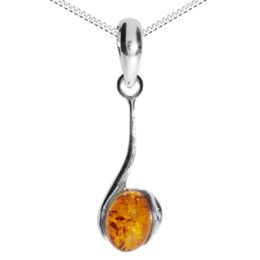OSTSEE-SCHMUCK Damen Kette mit Anh&auml;nger "- Lennja klein - Silber 925/000 - Bernstein", 45, Silber 925 (Sterlingsilber), silber, Silber 925
