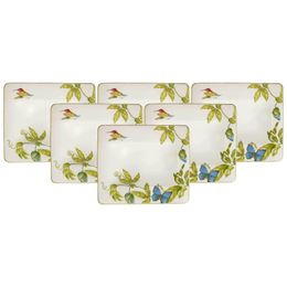 Villeroy & Boch Suppenteller VILLEROY & BOCH "Suppenteller Amazonia 24 x 21 cm 6er Set bunt", bunt, L:24cm, Speiseteller