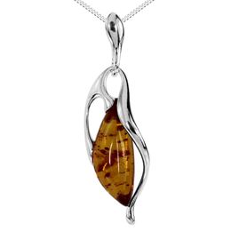 OSTSEE-SCHMUCK Damen Kette mit Anh&auml;nger "- Balea - Silber 925/000 - Bernstein", 42, Silber 925 (Sterlingsilber), silber, Silber 925 (Sterlingsilber),