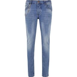 2Y Premium Herren Bequeme Jeans "2Y Premium Herren 2Y Skinny Fit Jeans"blau, Gr. 34, unifarben, 97% Baumwolle, 3% Elasthan, Jeans