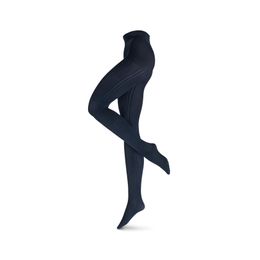 Tchibo - Gemusterte Feinstrumpfhose - Damen - Gr. M - dunkelblau/gestreift