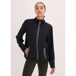 bonprix Leichte Funktionsjacke mit reflektierenden Details, schwarz