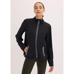 bonprix Leichte Funktionsjacke mit reflektierenden Details, schwarz