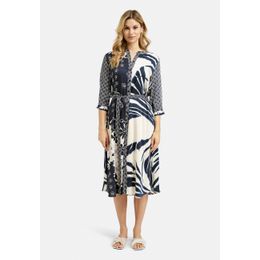 Milano Italy Damen Sommerkleid, blau, Gr. 38, bedruckt, gemustert, Web, Material: 100% Viskose, Kleider