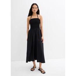 bonprix Midikleid mit Tr&auml;gervariante, schwarz