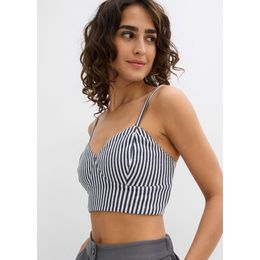 bonprix Cropped Top aus reiner Bio-Baumwolle (2er Pack), wei&szlig;, 100% Baumwolle