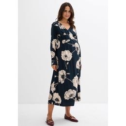 bonprix Maxi- Wickelkleid f&uuml;r die Schwangerschaft und danach, petrol