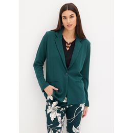 bonprix Blazer aus Jerseycrepe, gr&uuml;n