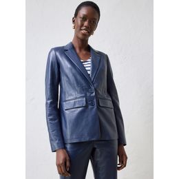bonprix Blazer aus Lammnappa, blau, Nappaleder