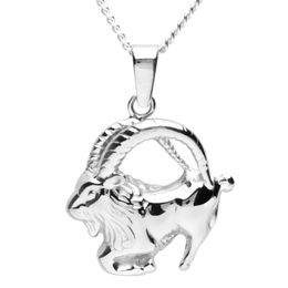 OSTSEE-SCHMUCK Damen Kette mit Anh&auml;nger "- Tierkreiszeichen Steinbock - Silber 925/000 -", 42, Silber 925 (Sterlingsilber), silber, Silber 925