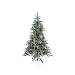 Tchibo - K&uuml;nstlicher Weihnachtsbaum &raquo;Fichte&laquo; beschneit mit LED-Lichterkette - 104x104x150cm - Polyvinylchlorid / Metall