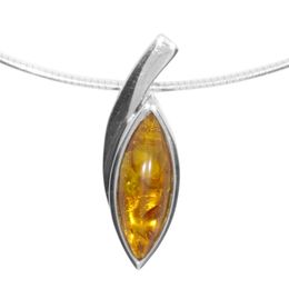 OSTSEE-SCHMUCK Damen Kette mit Anh&auml;nger "- Gleiter-Marieke - Silber 925/000 - Bernstein", 42, Silber 925 (Sterlingsilber), silber, Silber 925