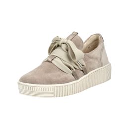Gabor Damen Sneaker "Gabor Sneaker Leder", Gr. 39, beige, Leder, Schuhe