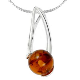 OSTSEE-SCHMUCK Damen Kette mit Anh&auml;nger "- Melina - Silber 925/000 - Bernstein", 45, Silber 925 (Sterlingsilber), silber, Silber 925