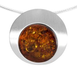 OSTSEE-SCHMUCK Damen Kette mit Anh&auml;nger "- Gleiter-Alina 28 mm - Silber 925/000 - Bernstein", 50, Silber 925 (Sterlingsilber), silber, Silber 925