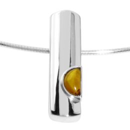 OSTSEE-SCHMUCK Damen Kette mit Anh&auml;nger "- Gleiter-Ida-Marie - Silber 925/000 - Bernstein", 50, Silber 925 (Sterlingsilber), silber, Silber 925