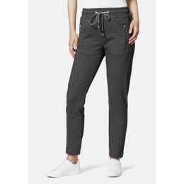STOOKER WOMEN Damen Jogg Pants "Berlin Print Easy Fit Jeans", grau, Gr. 44, Stoff, 73% Polyester, 25% Baumwolle, 2% Elasthan, Jeans, Tapered Fit