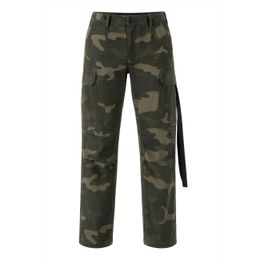 Brandit Damen Cargohose "Brandit Damen Ladies M-65 Cargo Pants"schwarzcamo, Gr. 34, unifarben, 100% Baumwolle, Hosen
